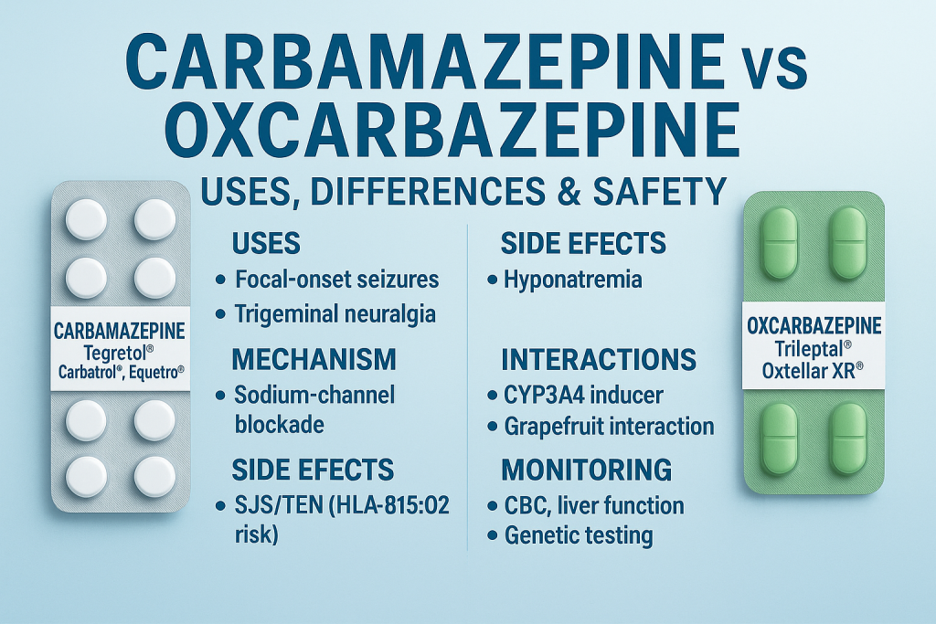 Carbamazepine/Oxcarbazepine: Uses, Side Effects & Differences