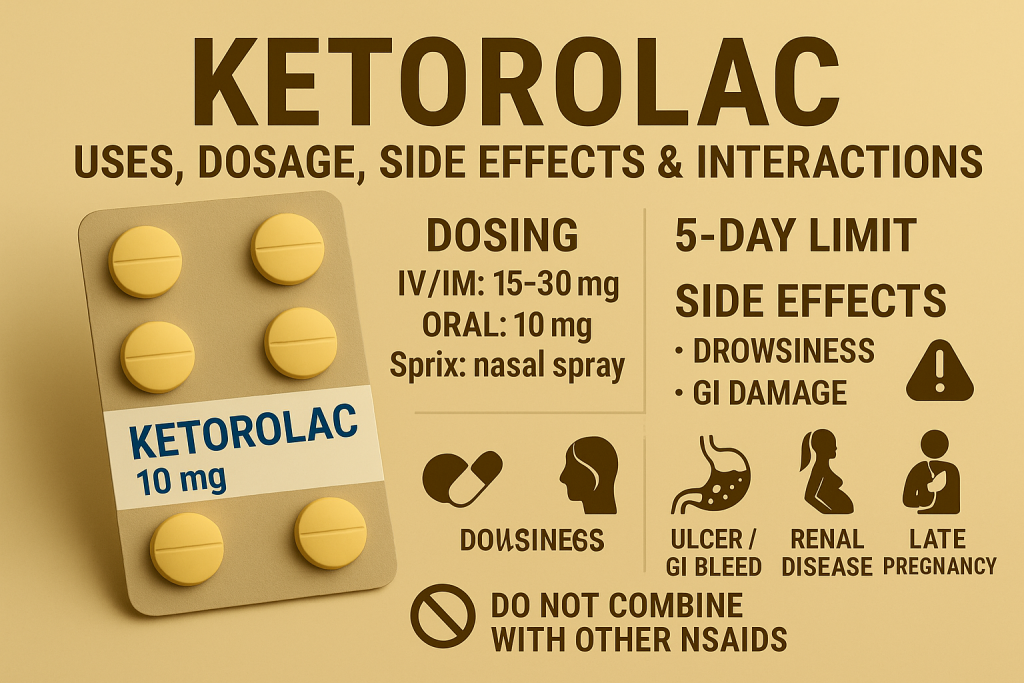 Ketorolac (Toradol) — Uses, Dosage, Side Effects & Safety